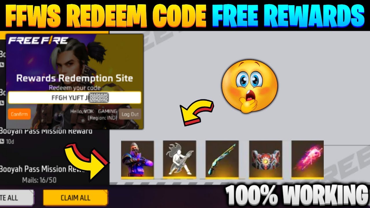 FFWS Redeem Code Free Rewards In Tamil | Free Fire New Redeem Code | Ff ...