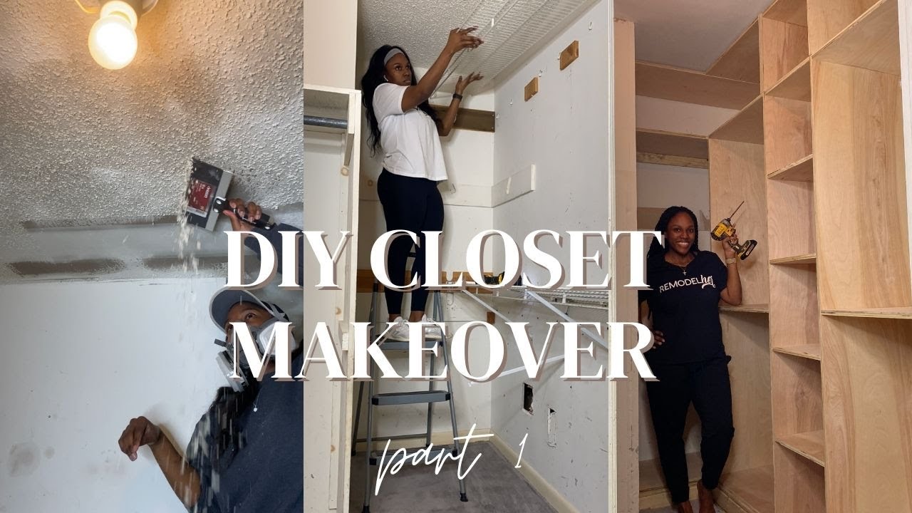 DIY Walk in Closet Makeover pt.1 | Building my mom her DREAM closet ...