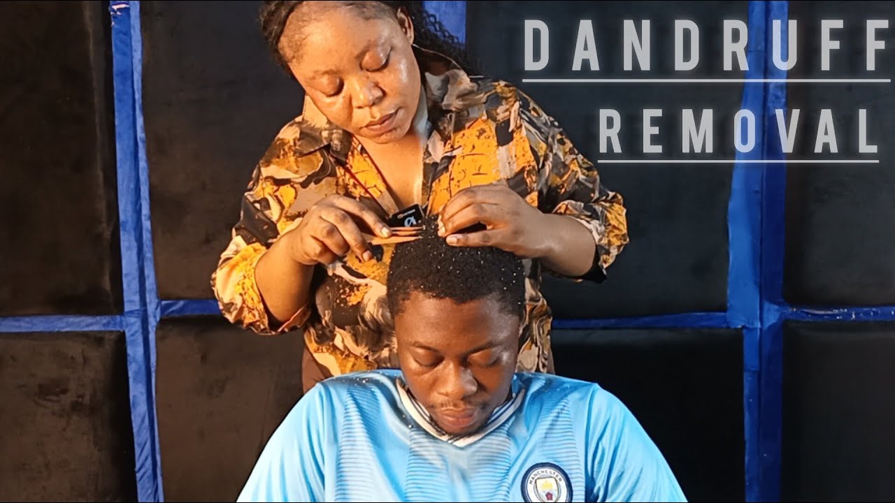 ASMR, Fake Dandruff Removal Sound Deep Scalp Scratching and Massaging ...