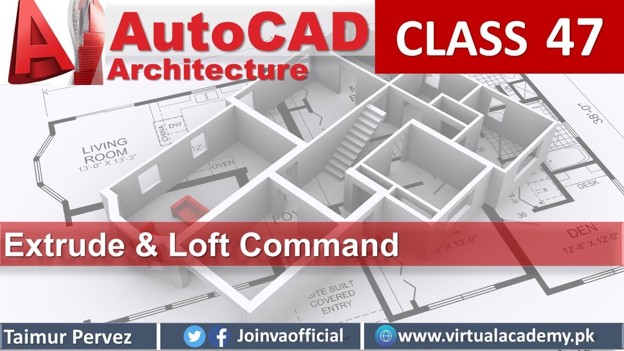 AutoCAD 3D Modeling Complete Training | Working on Extrude Command ...