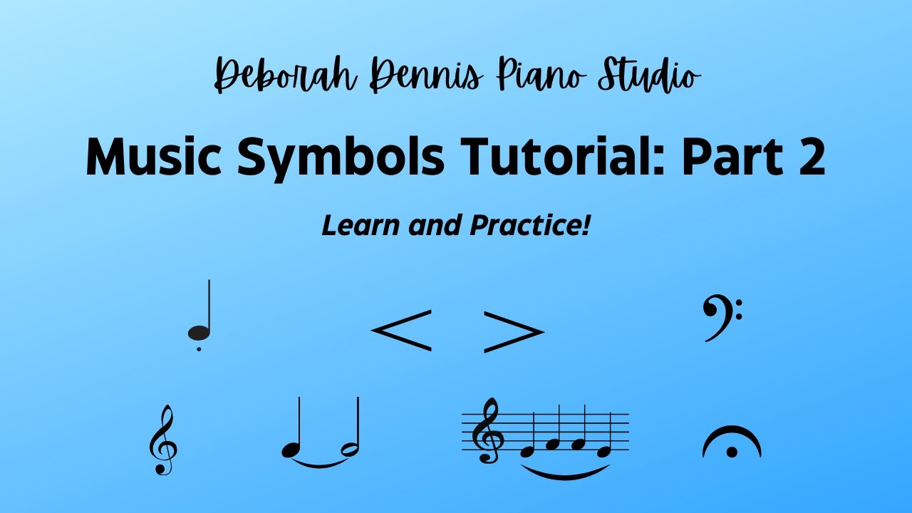 Music symbols tutorial part 2 - YouTube