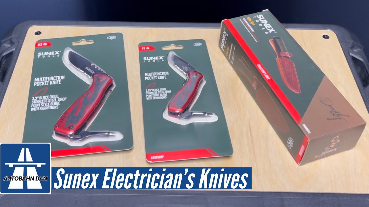 NEW Sunex Electrician’s Knives and a Dorothy Pin-up Knife! - YouTube