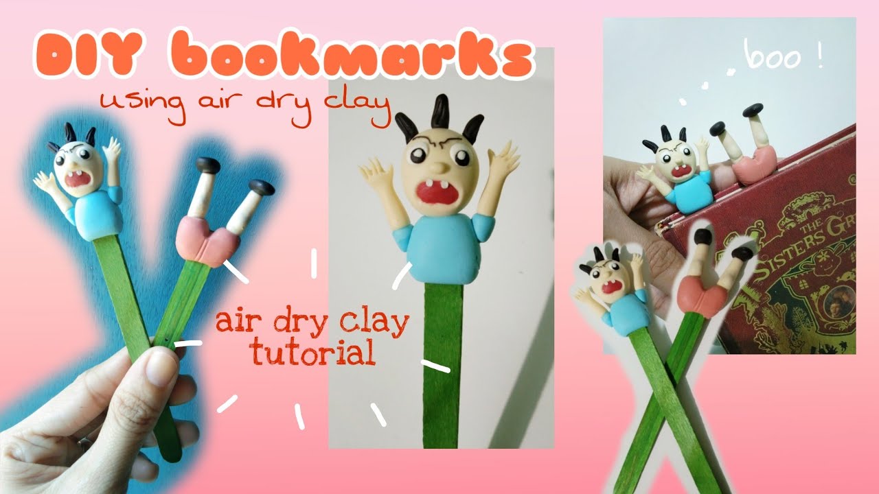 DIY bookmarks using clay | DIY bookmark | Air dry clay tutorial | Air ...