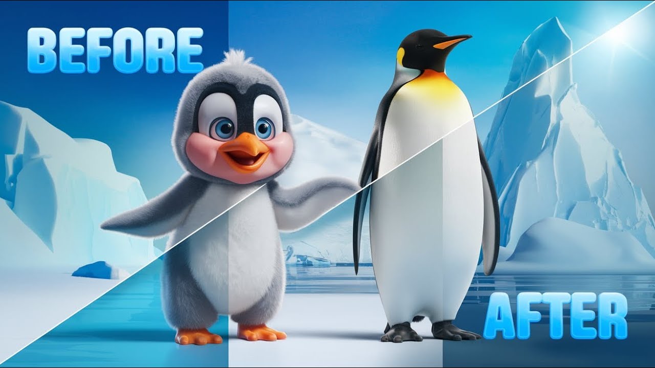 “Fluffy to Fierce: Penguin’s Incredible Transformation!” # ...