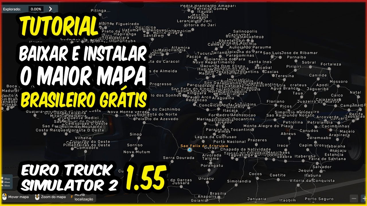 COMO BAIXAR E INSTALAR MAPA BR BRASIL NO EURO TRUCK SIMULATOR 2 MAIOR ...