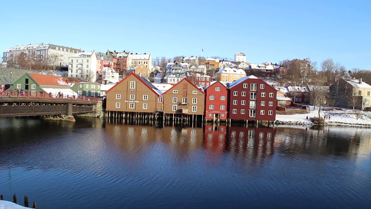 Trondheim Feb 2020 when we still have snow in the city - YouTube