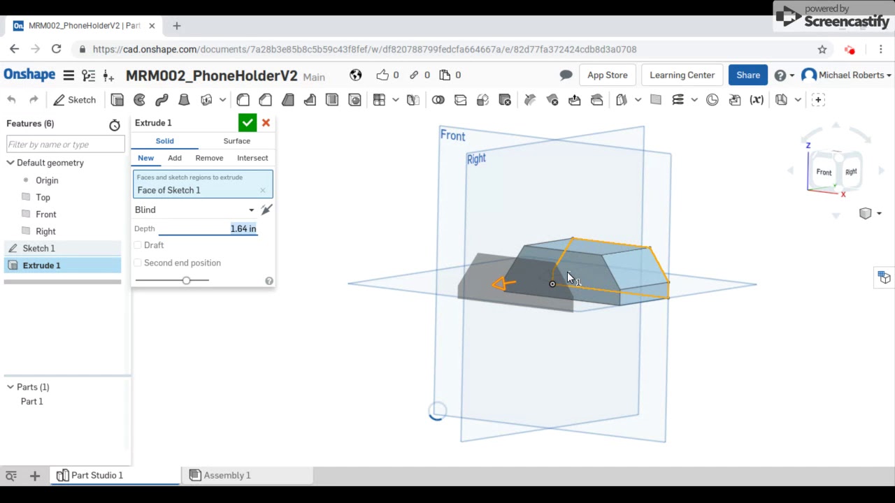 Phone Holder - Onshape - YouTube