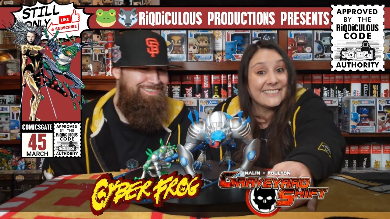 Comicsgate Unboxing! Cyberfrog Salamandroid Graveyard Shift 2, 3 and Visions by Jon Malin - YouTube