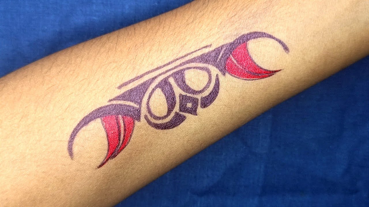 Convert no. 6 to most amazing tattoo art! how to make easy tattoo # ...