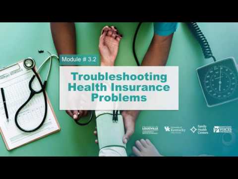 Module 3.2 Troubleshooting Health Insurance Problems - YouTube