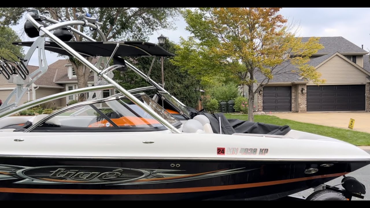 2010 Tige 24Ve w Krypt Universal Bimini - YouTube