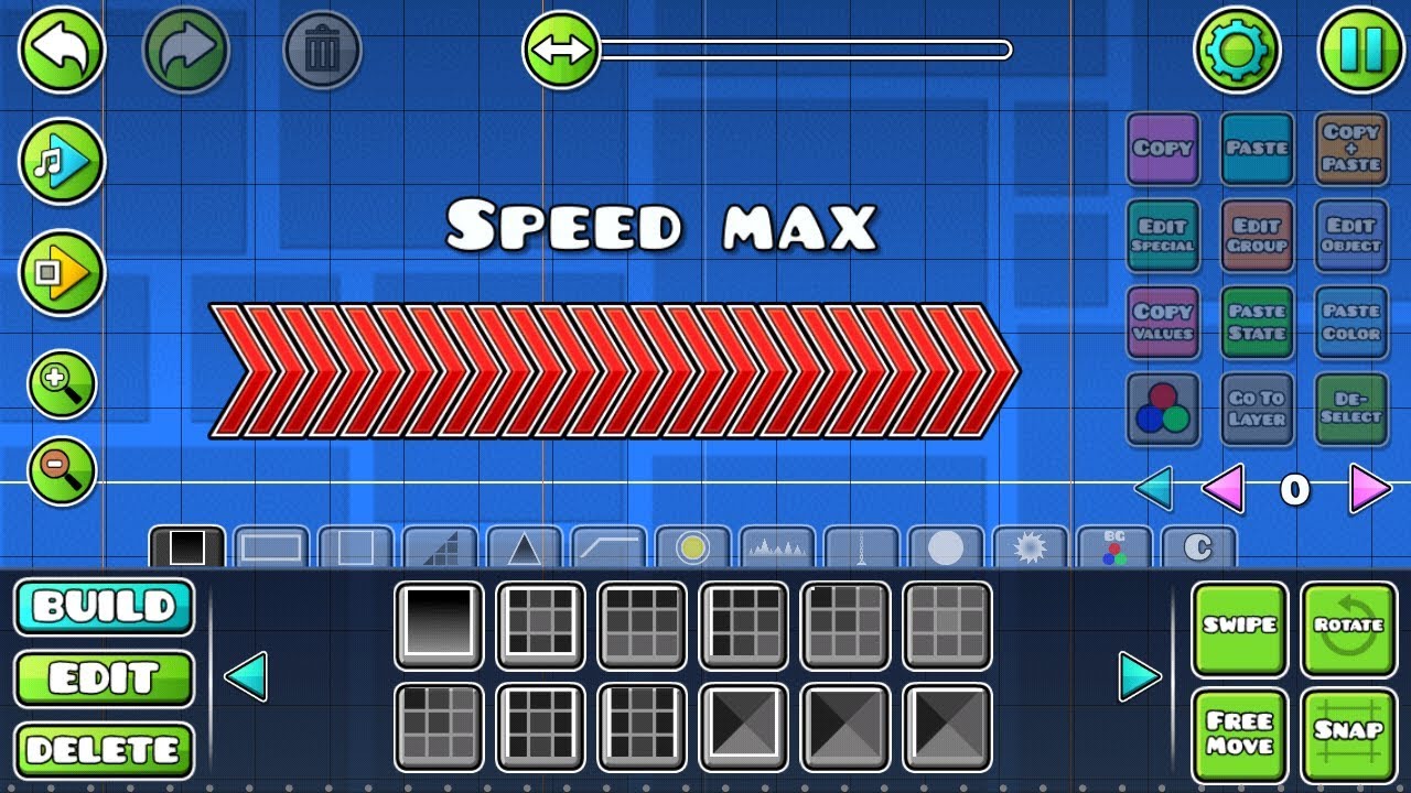 Hướng dẫn làm tăng tốc độ cực nhanh trong geometry dash - YouTube