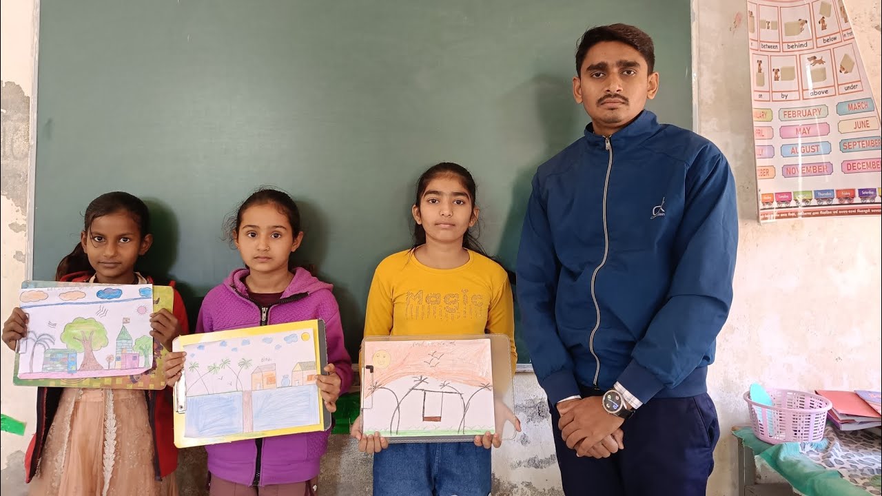 Drawing competition standard 4. Bagless day. Sardarpura (Ra) primary ...