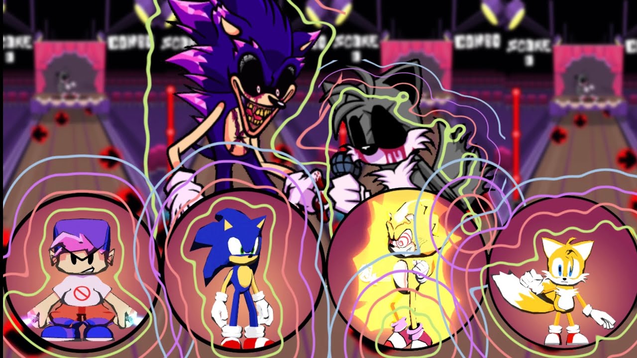 SONIC.exe and TAILS.exe vs BF and FRIENDS Music Dash Full Mod fight ...