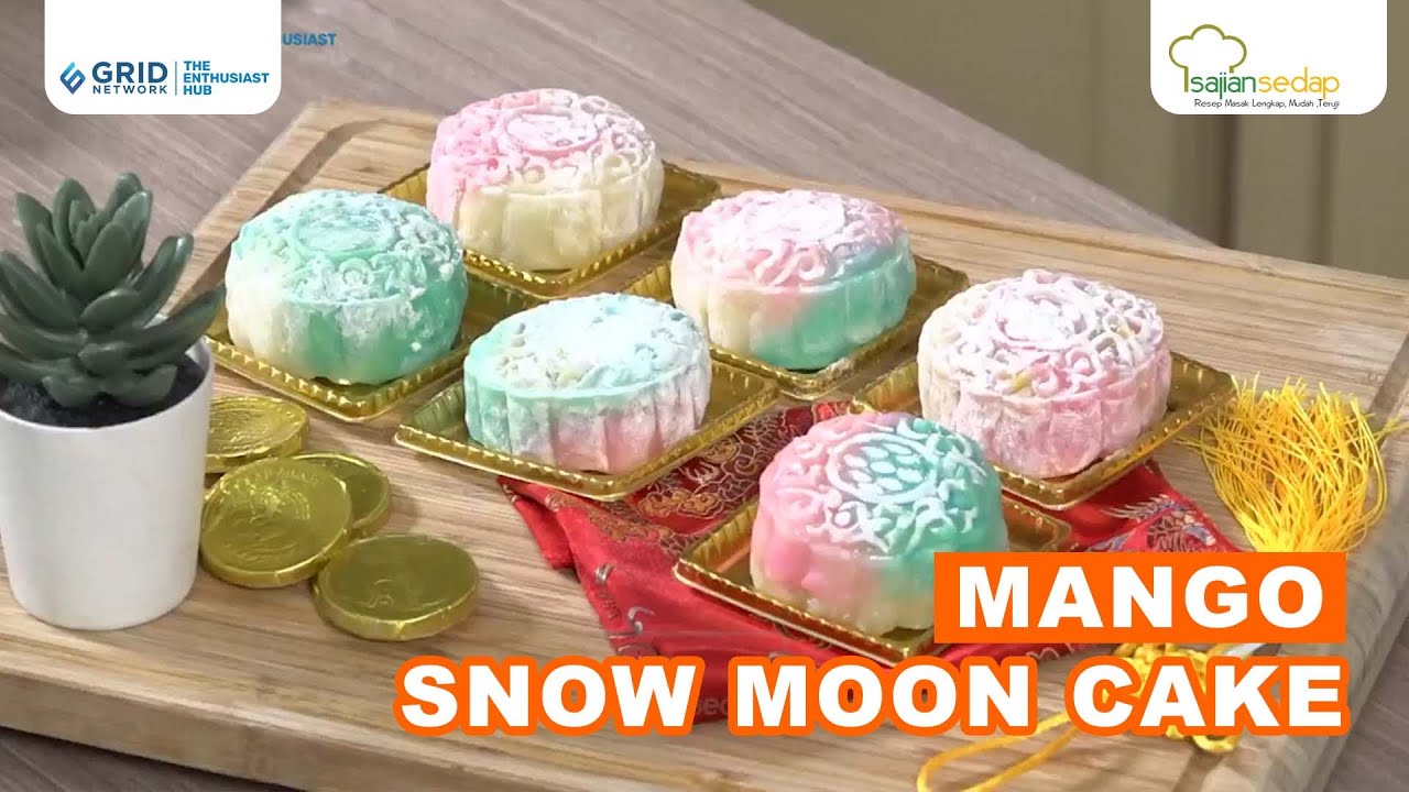 Tanpa RIbet, Tanpa Oven, MANGO SNOW MOON CAKE - YouTube
