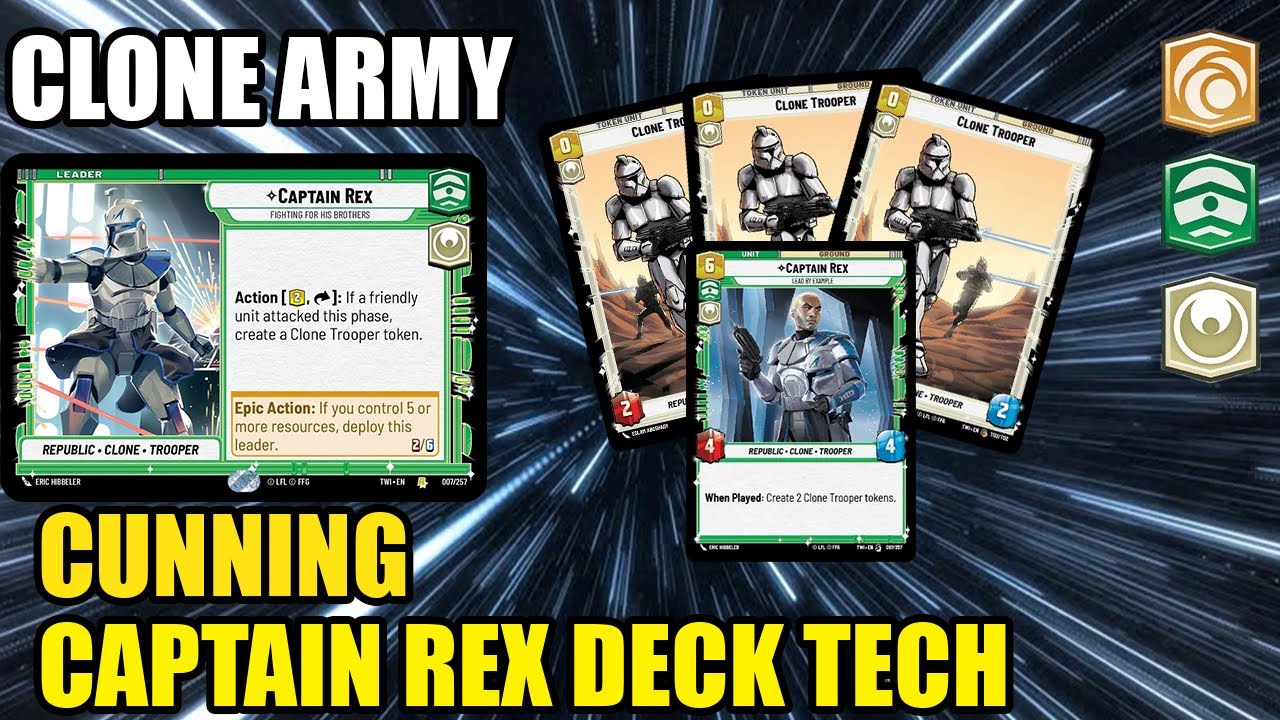 Swing wide and swing hard! Cunning Rex Deck Tech | Star Wars Unlimited | - YouTube