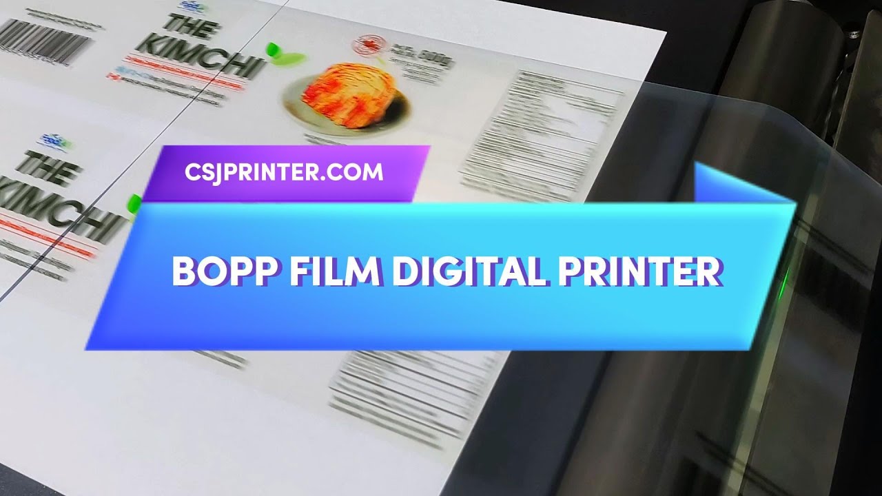 BOPP plastic films printing machine roll to roll UV inkjet printer CMYK ...