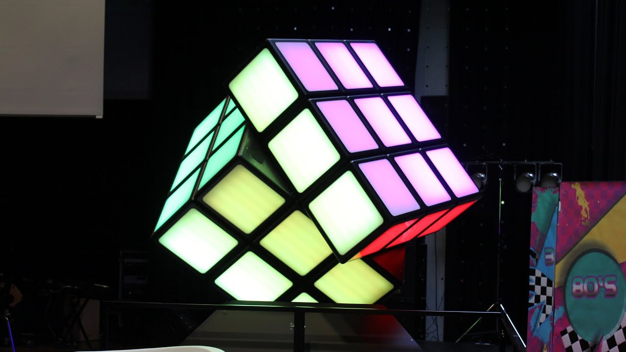 Building a X-Large illuminated Rubik's Cube with DMX - YouTube