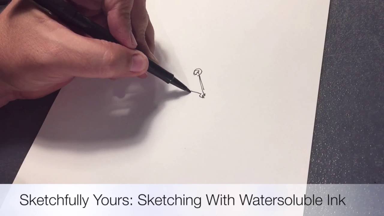 Sketching With Watersoluble Ink - YouTube