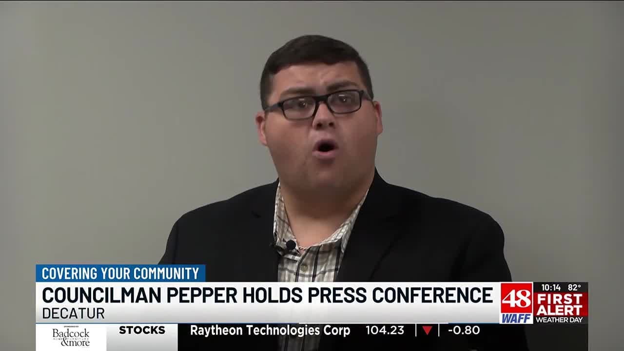 Decatur City Councilman Hunter Pepper holds press conference - YouTube