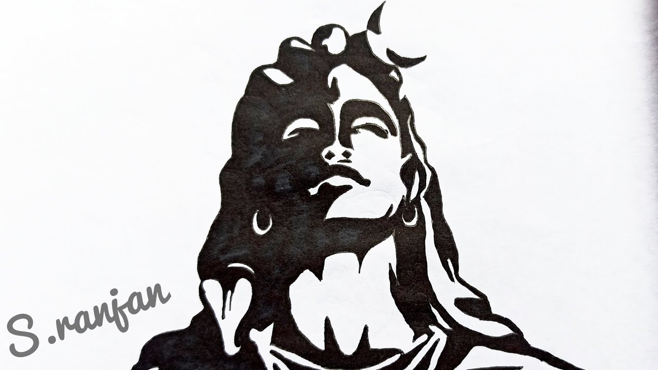 How to Draw Lord Shiva | Adiyogi Sketch Step by Step | Mahadev Drawing ...