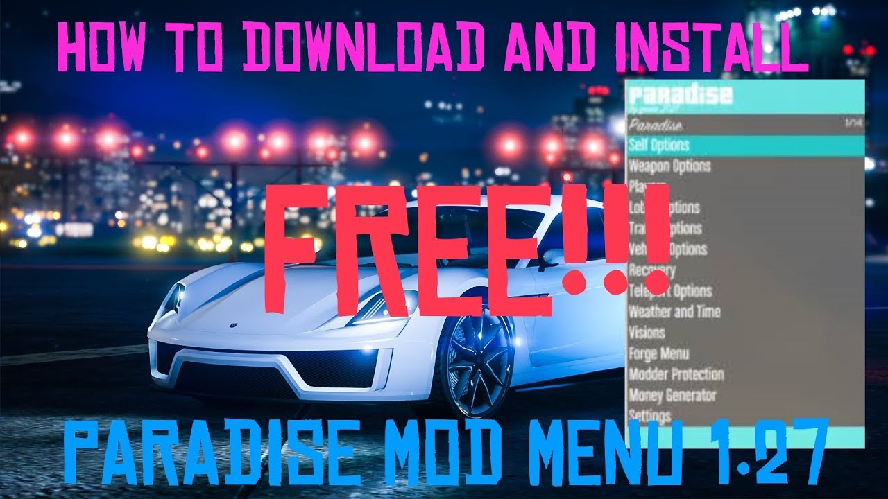 How to download and install Paradise mod menu - YouTube