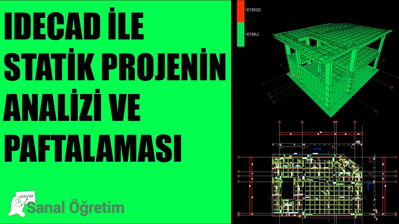 ideCAD ile Statik Projenin Analizi ve Paftalaması - YouTube