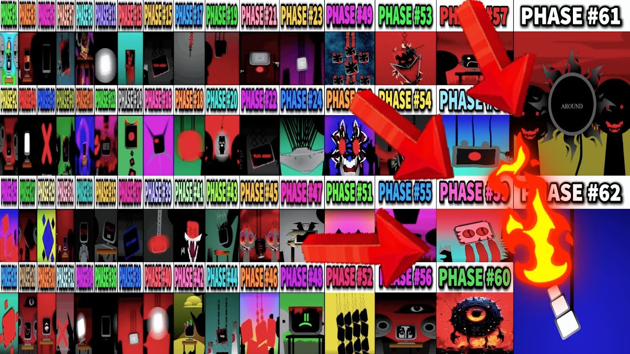Incredibox Sprunki Mix All Phases: Phase 8 VS Phase 18 VS Phase 28-38 ...