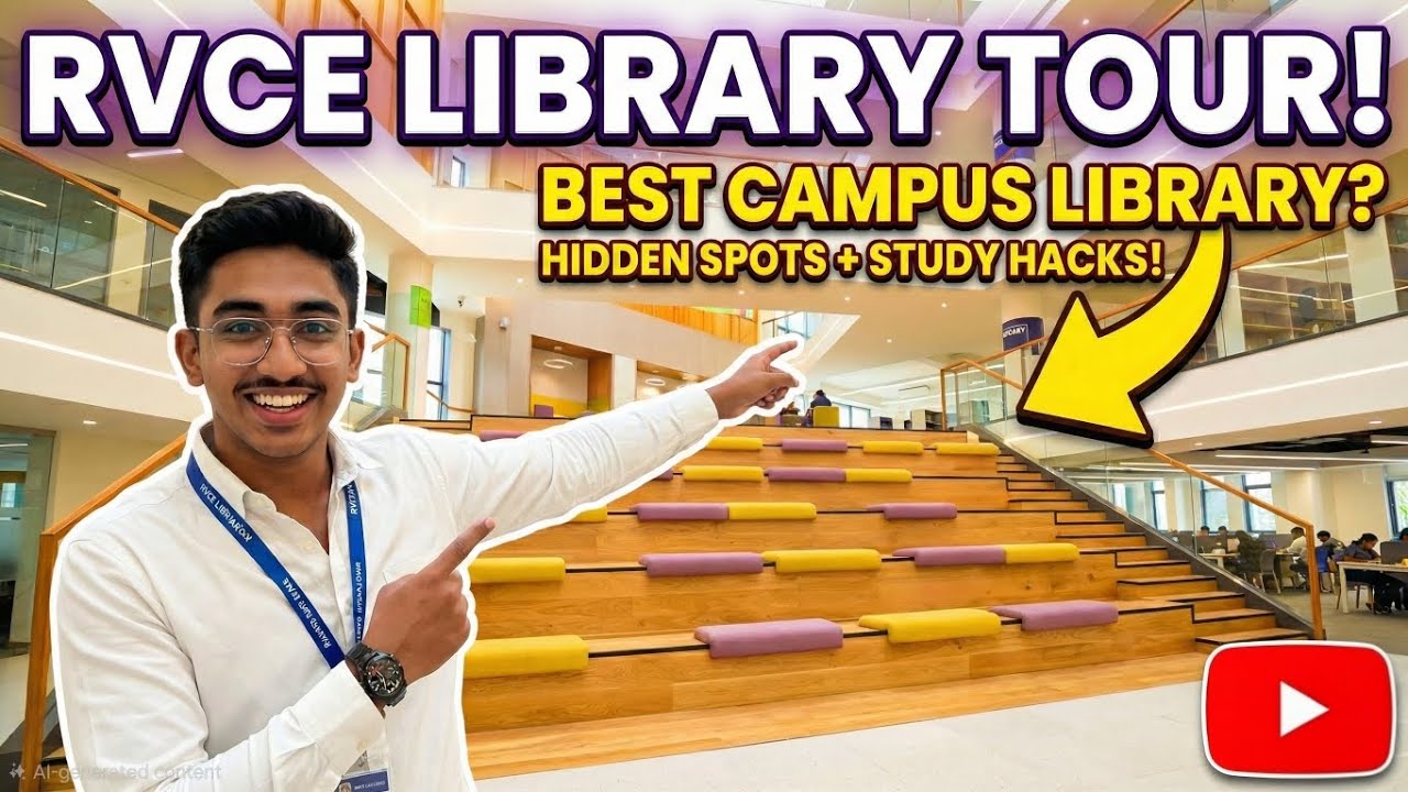 This Is RVCE’s Library 😳 | Best Campus Library in Bangalore | RVCE Tour ...