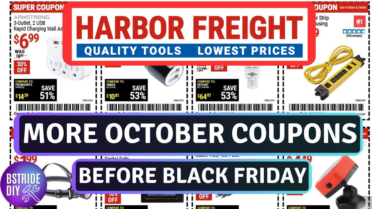 More Harbor Freight Fall Coupons Before Black Friday - YouTube
