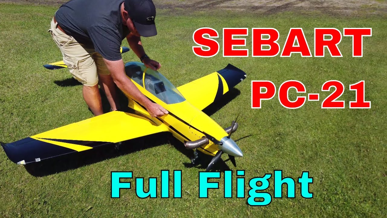 SEBART PC-21 Turbo Prop Flight - Wren 44 Turbo Prop, PC21, Savox Servos ...