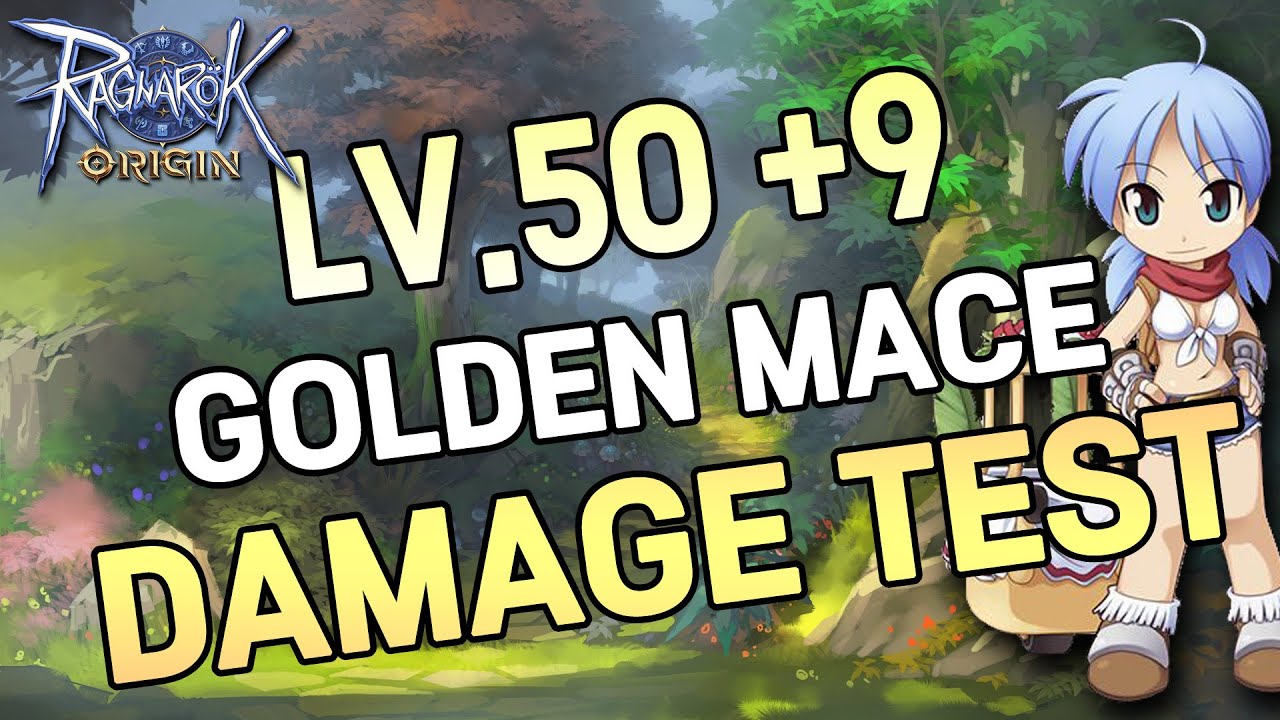 Ragnarok Origin Merchant Blacksmith Whitesmith LV.50 +9 Golden Mace ...