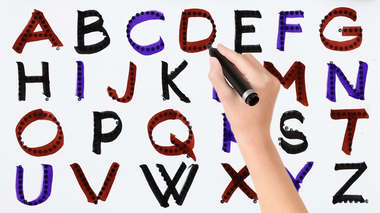 Tracing alphabets A to Z,अ से अनार,English varnmala,अ से अनार,क से ...