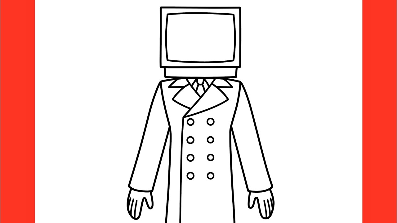 How to draw a TITAN TV MAN easy / Skibidi Toilet drawing cinemaman ...