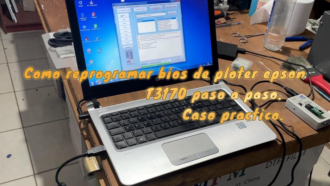 Como reprogramar bios de plotter epson t3170 paso a paso - YouTube