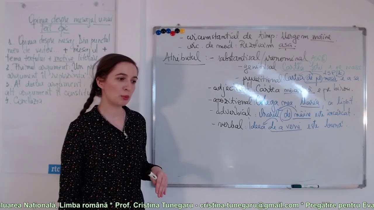 Opinia despre mesajul unui text epic. Funcții sintactice - Pregătire ...