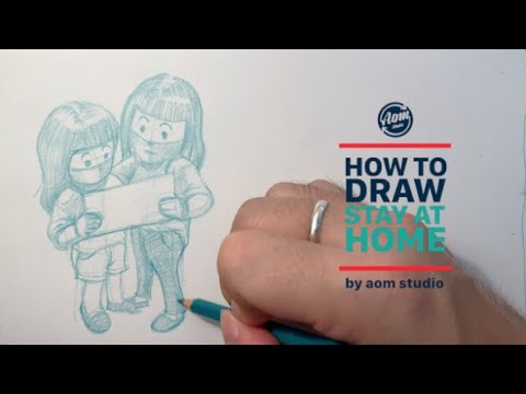 Aom Studio - How to Draw EP. 02 : Stay at Home (การ์ตูน) - YouTube