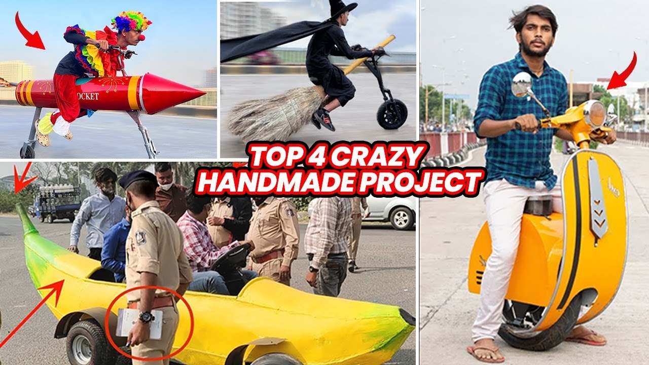 Top 4 Crazy Handmade Invention Projects | Creative Science - YouTube