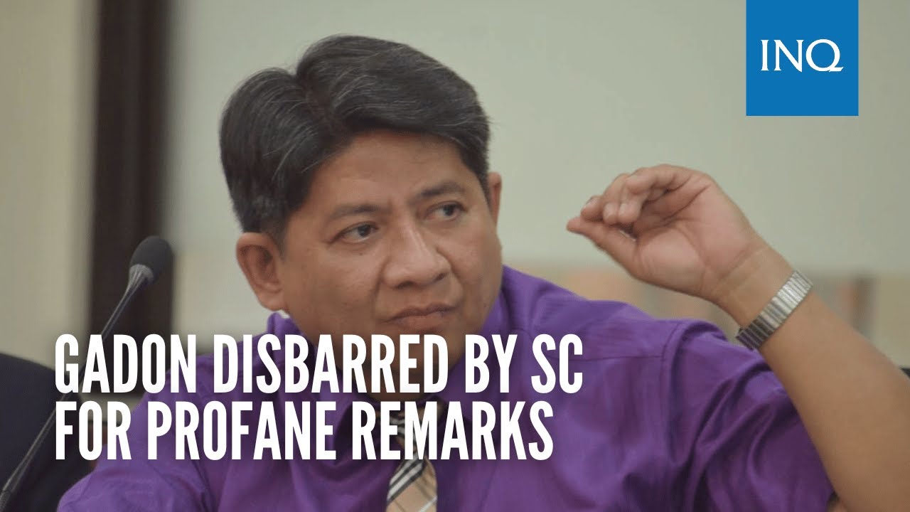 Larry Gadon disbarred by SC for profane remarks - YouTube