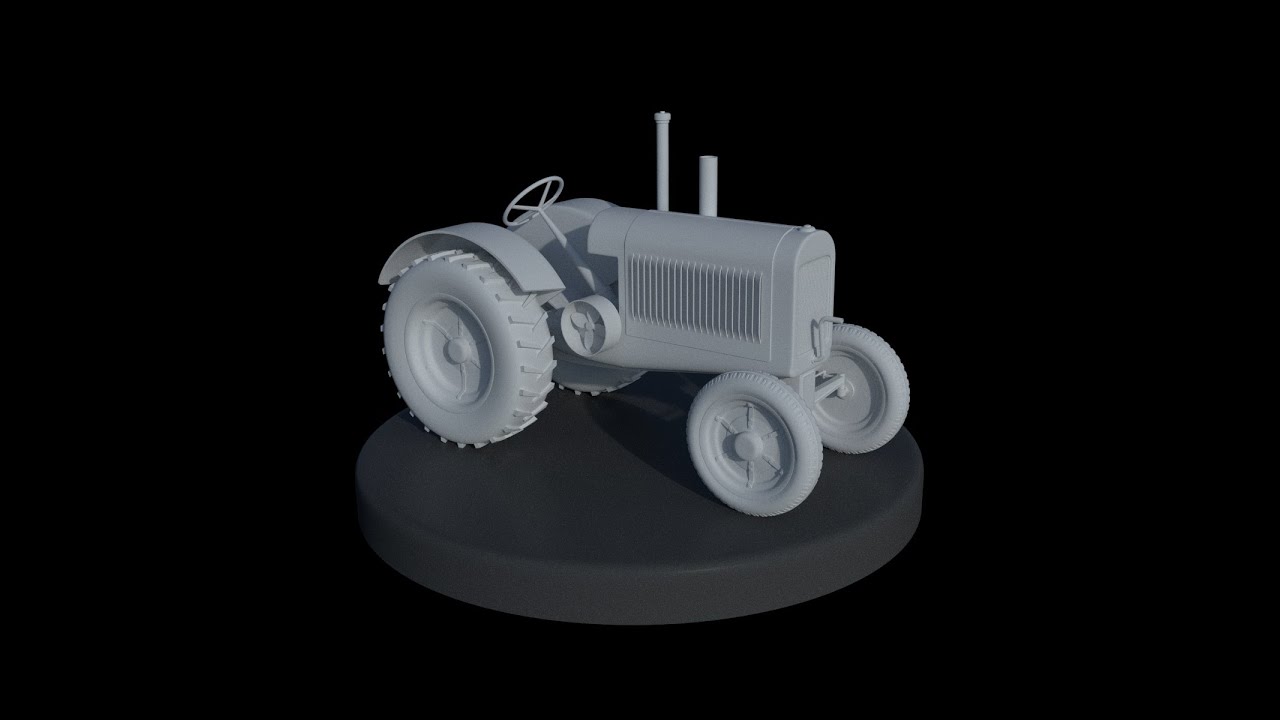 Blender 3D - Old Tractor Modeling Timelapse - YouTube