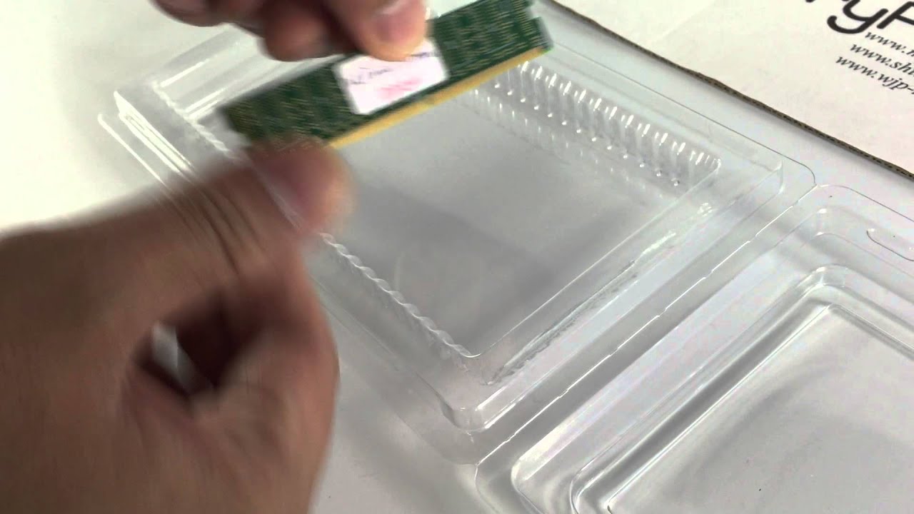 how to install DDR4 VLP mini dimm into clamshell packaging tray (www ...