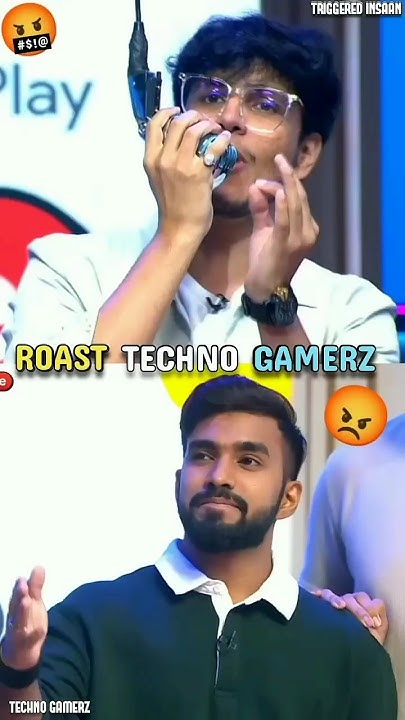 TRIGGERED INSAAN ROAST TECHNO GAMERZ 🤯 #shorts #short - YouTube