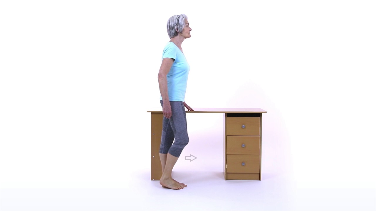 Falls Prevention: Weight Shift Forwards with Support - YouTube