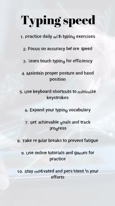 10 Tips to increase your typing speed - YouTube