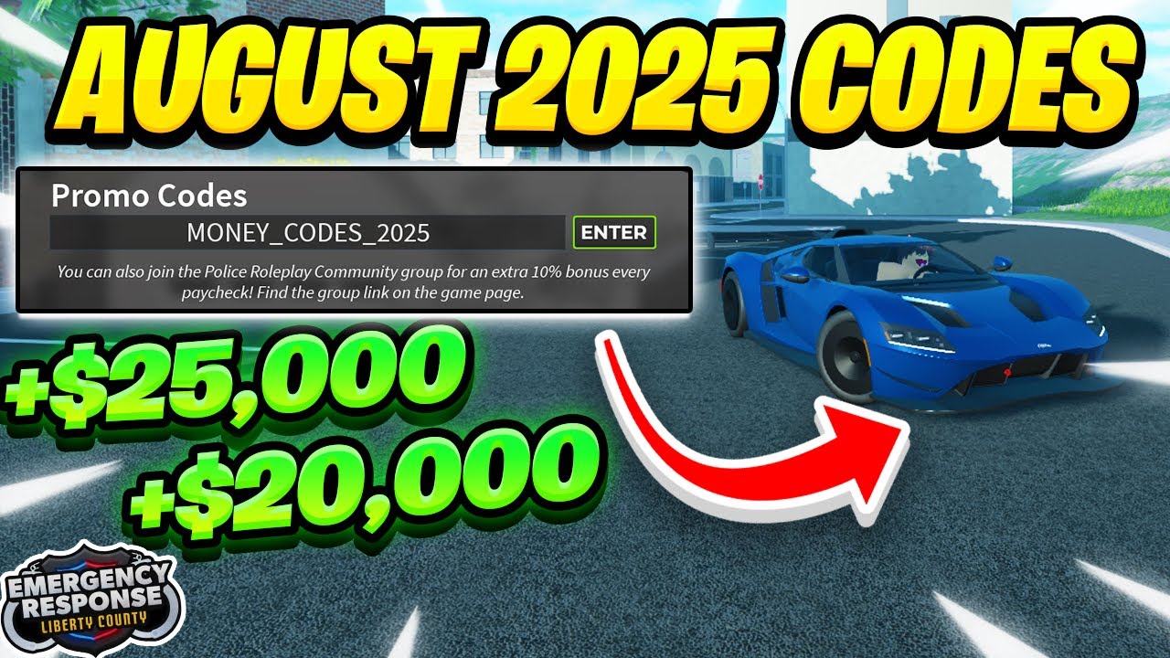 ALL WORKING CODES IN ROBLOX ERLC AUGUST 2025 | Emergency Response ...
