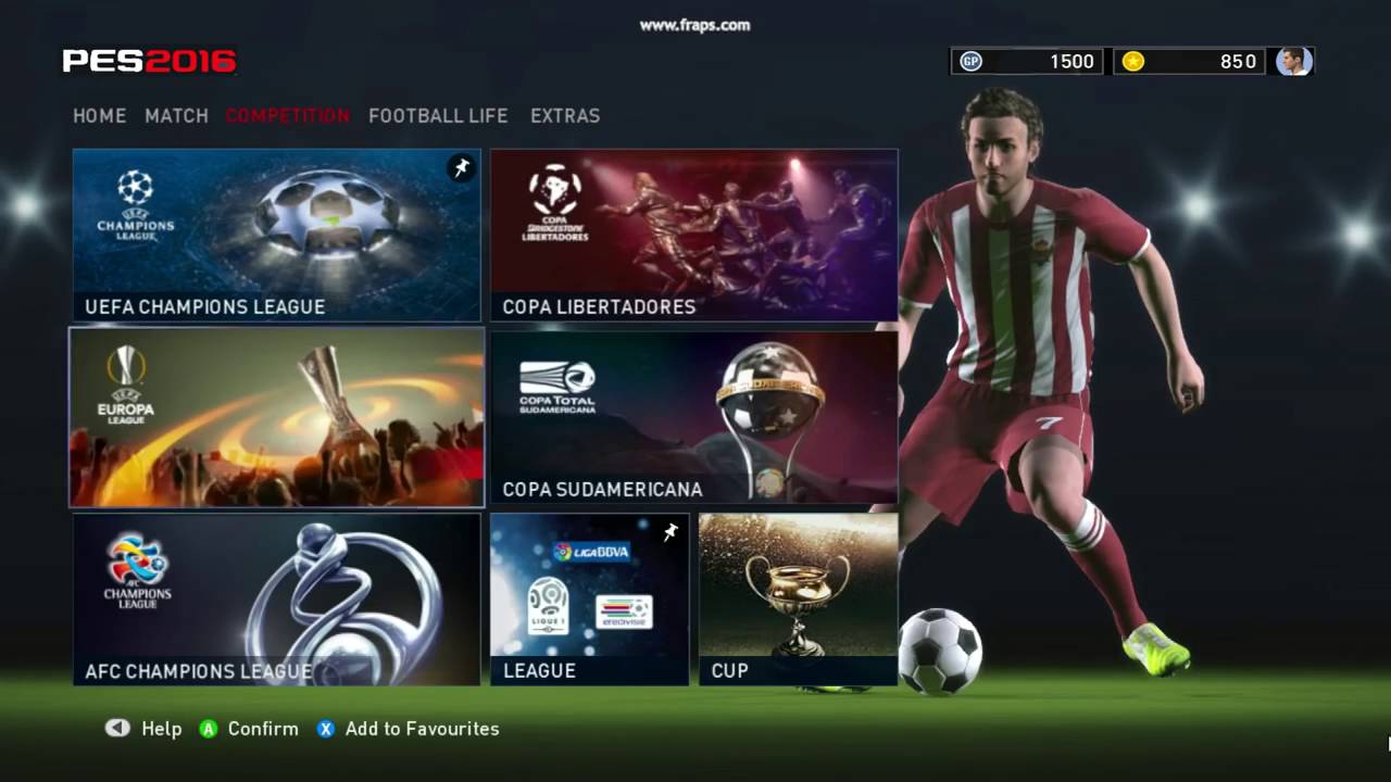 PES 2016 - Game Menu preview Xbox 360 - YouTube