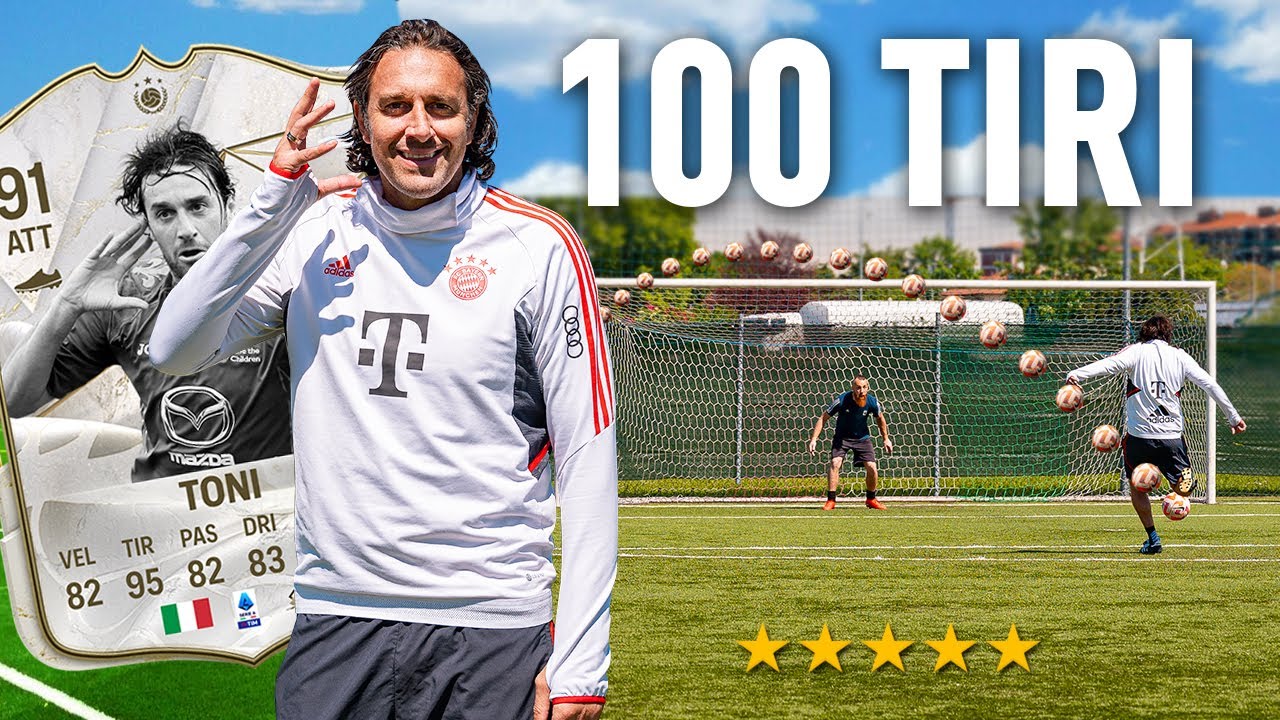 🎯⚽️100 TIRI CHALLENGE: LUCA TONI (SCARPA D'ORO) | Quanti Goal Segnerà su 100 tiri? - YouTube