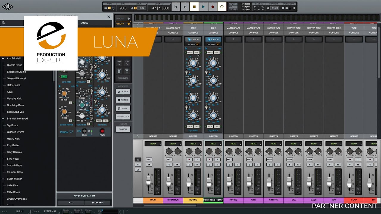 Universal Audio LUNA API Vision EQ's - 550L v 560L - YouTube
