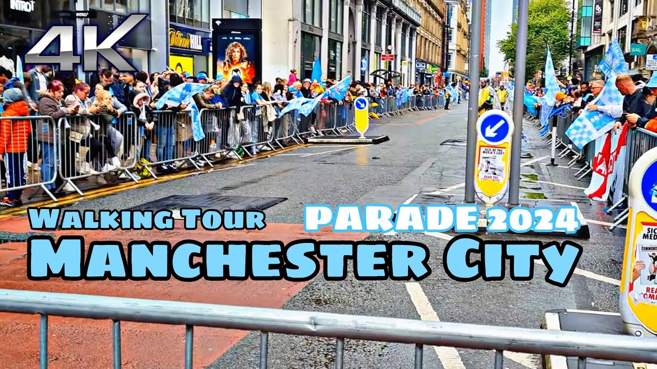 Manchester City Football Parade | May 2024 Walking Tour 4K - YouTube