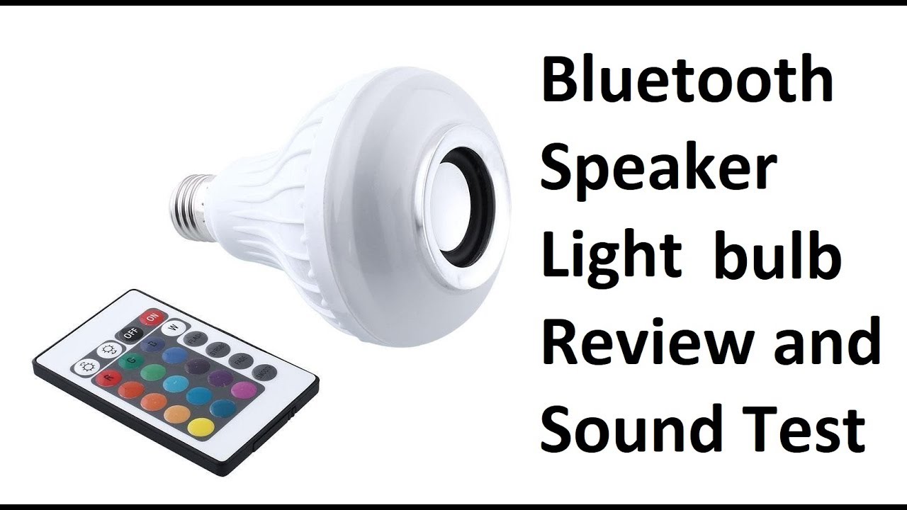 Bluetooth speaker lightbulb unboxing review and sound test - YouTube
